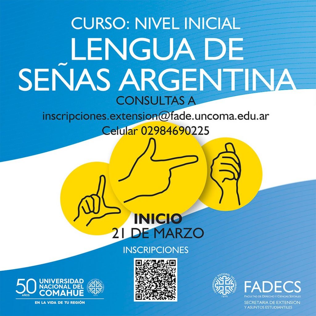 Curso de Enseñanza en Lengua de señas argentina – Secretaría de Extensión Universitaria